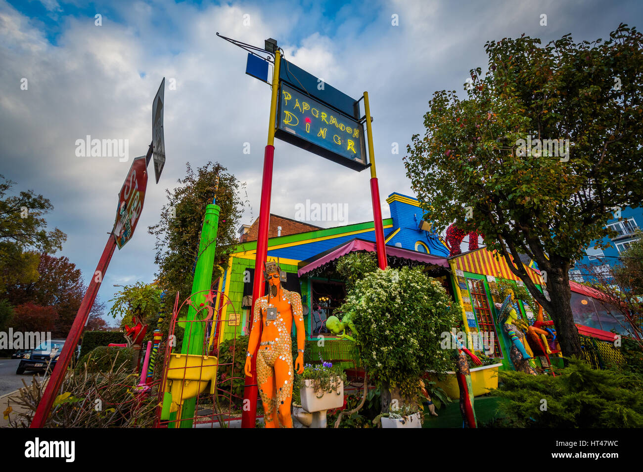 The Papermoon Diner in Remington, Baltimore, Maryland Stock Photo - Alamy