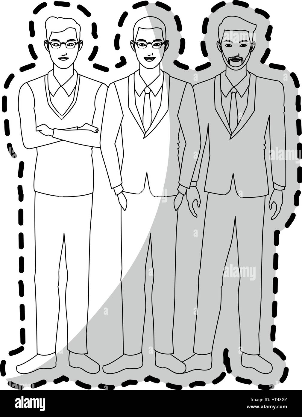 handsome young men icon image black line Stock Vector Image & Art - Alamy