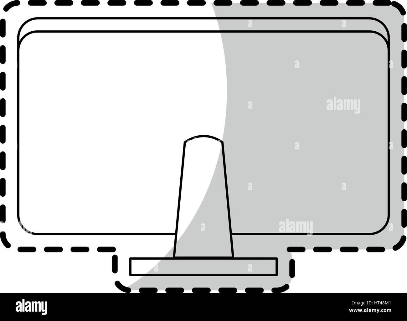 computer monitor rearview office supplies icon image Stock Vector Image ...