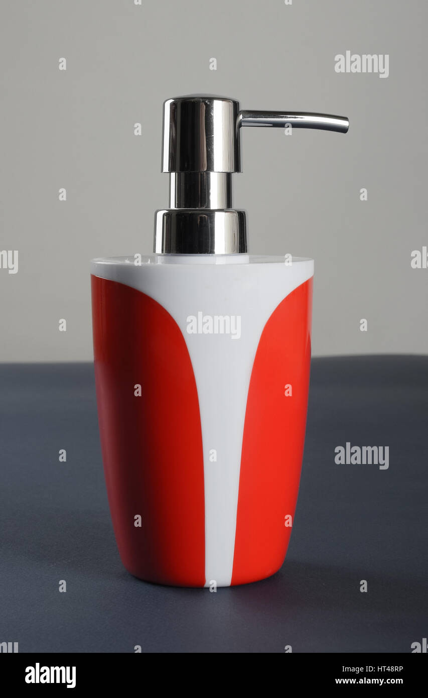 Plastic bottles with liquid soap or shower gel Stock Photo - Alamy