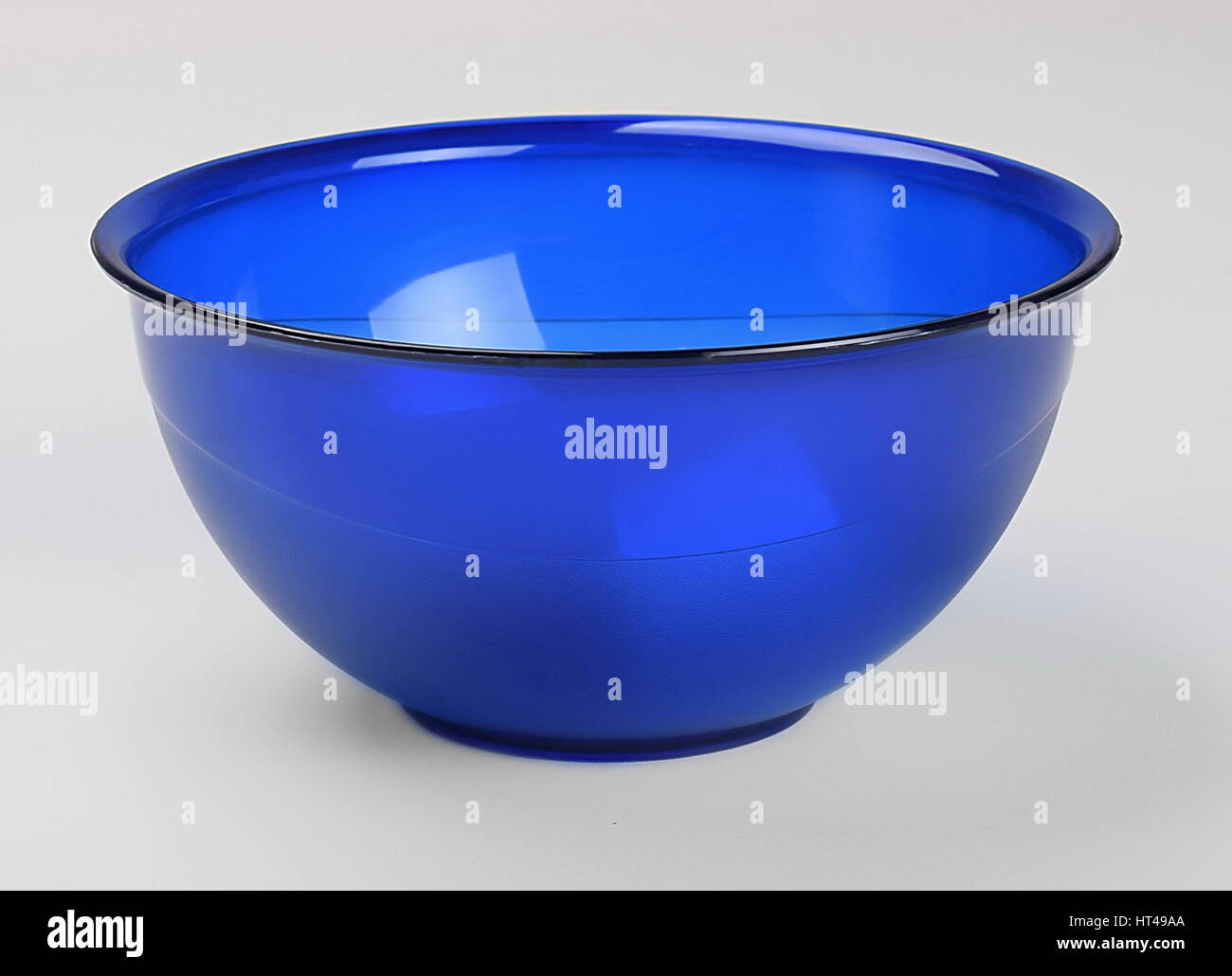 Blue transparent plastic deep dish, isolated on white background Stock ...