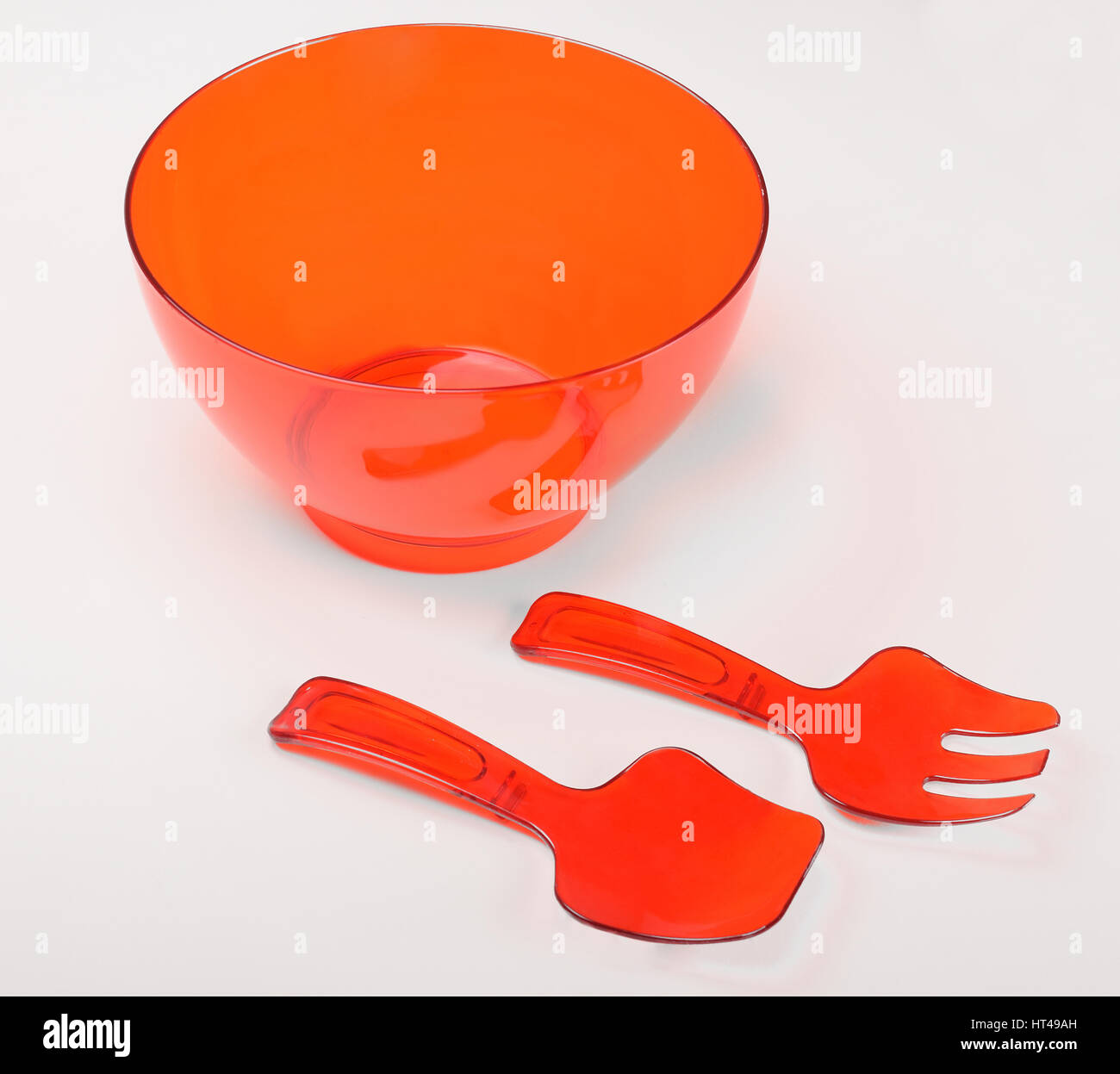 Red plastic container for stirring cake isolated on whte background ...