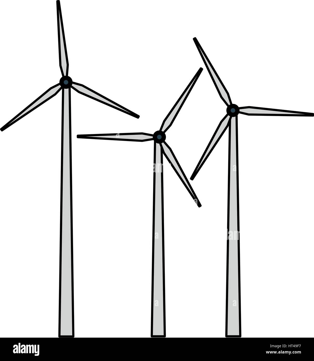 Turbine construction wind icon Black and White Stock Photos & Images ...