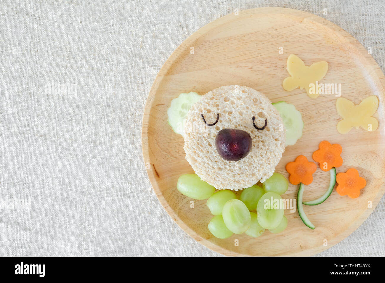 Koala bear lunch plate, fun food art for kids Stock Photo - Alamy