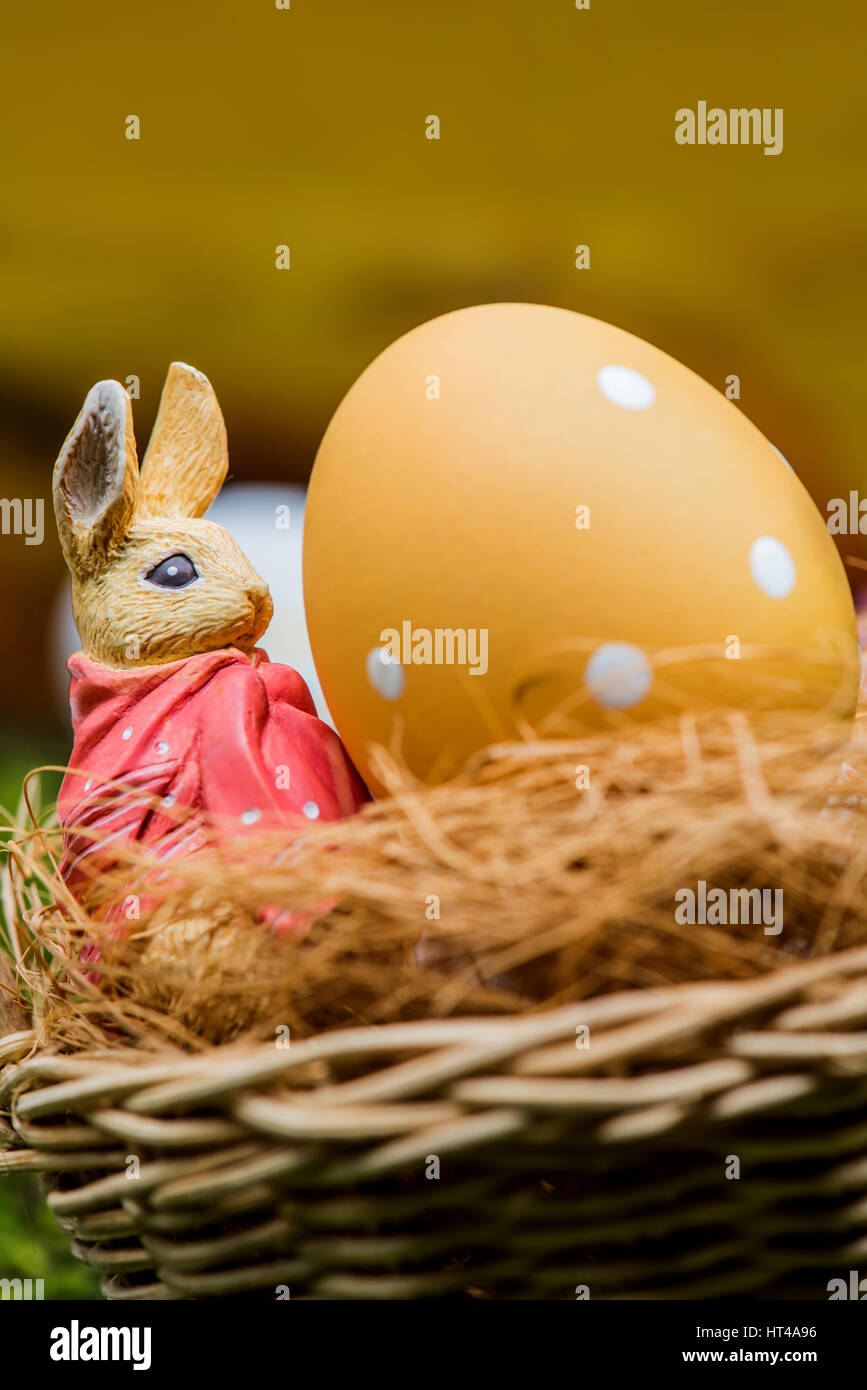 Happy Easter day, bunny and egg, Christians worldwide celebrate Stock ...