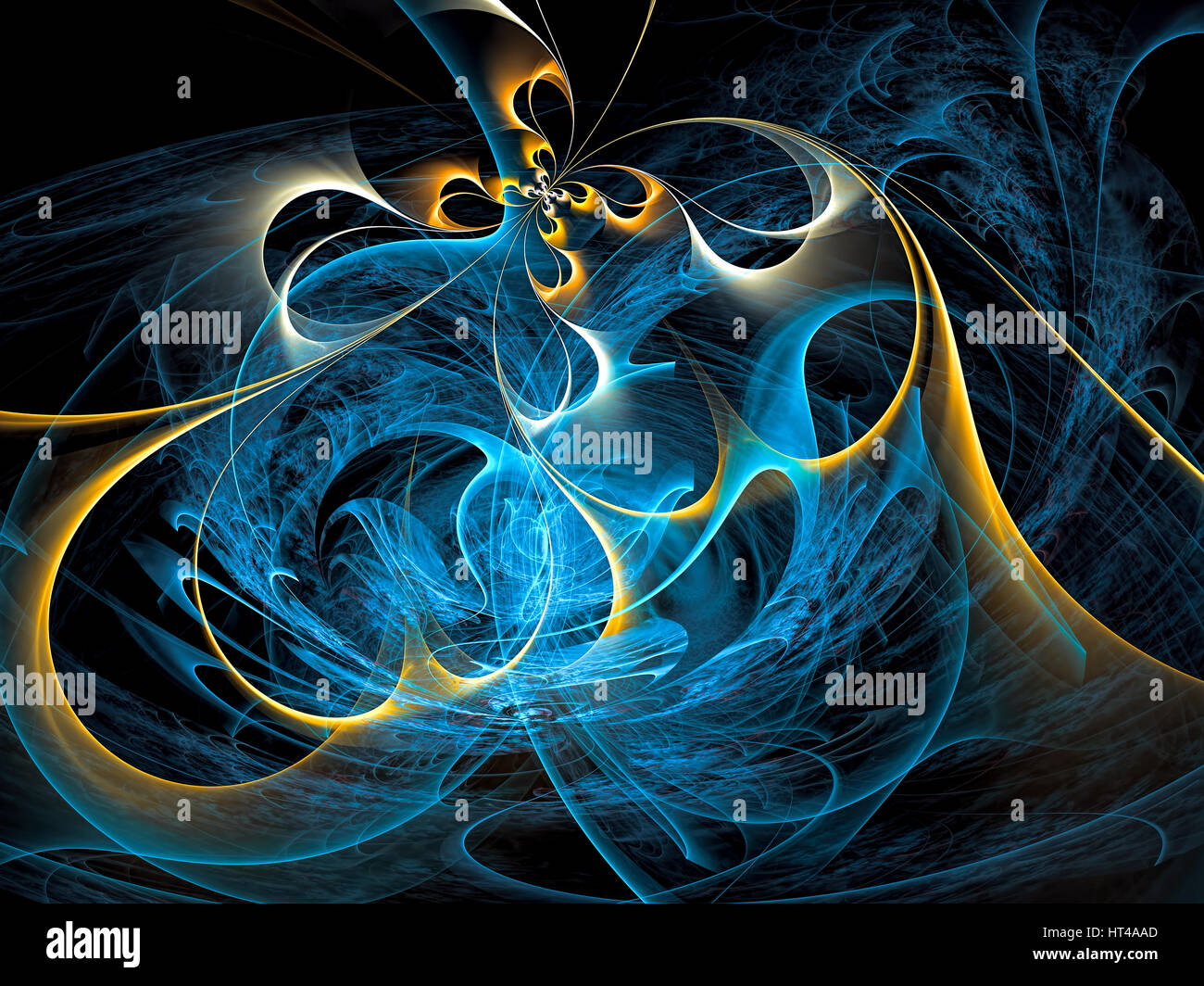 Bizarre chaos curls - abstract digitally generated image Stock Photo ...
