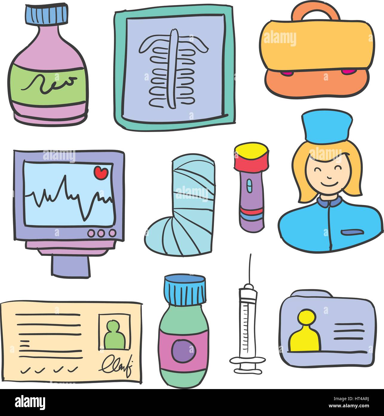 Set of medical object doodles Stock Vector Image & Art - Alamy