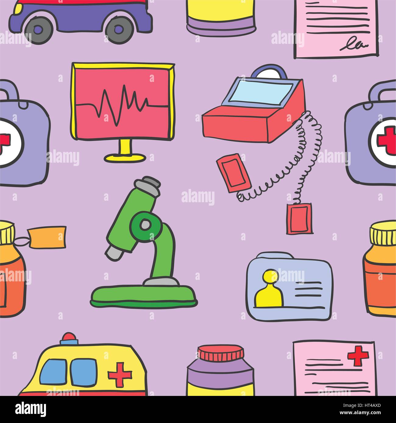 Vector art of medical doodle set Stock Vector Image & Art - Alamy