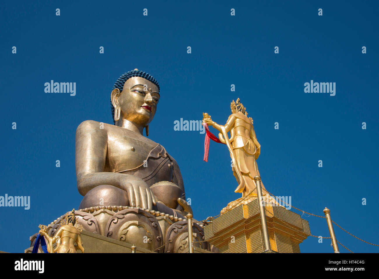 Bhutan, Thimphu, capital of Bhutan. Buddha Dordenma statue. One of the ...