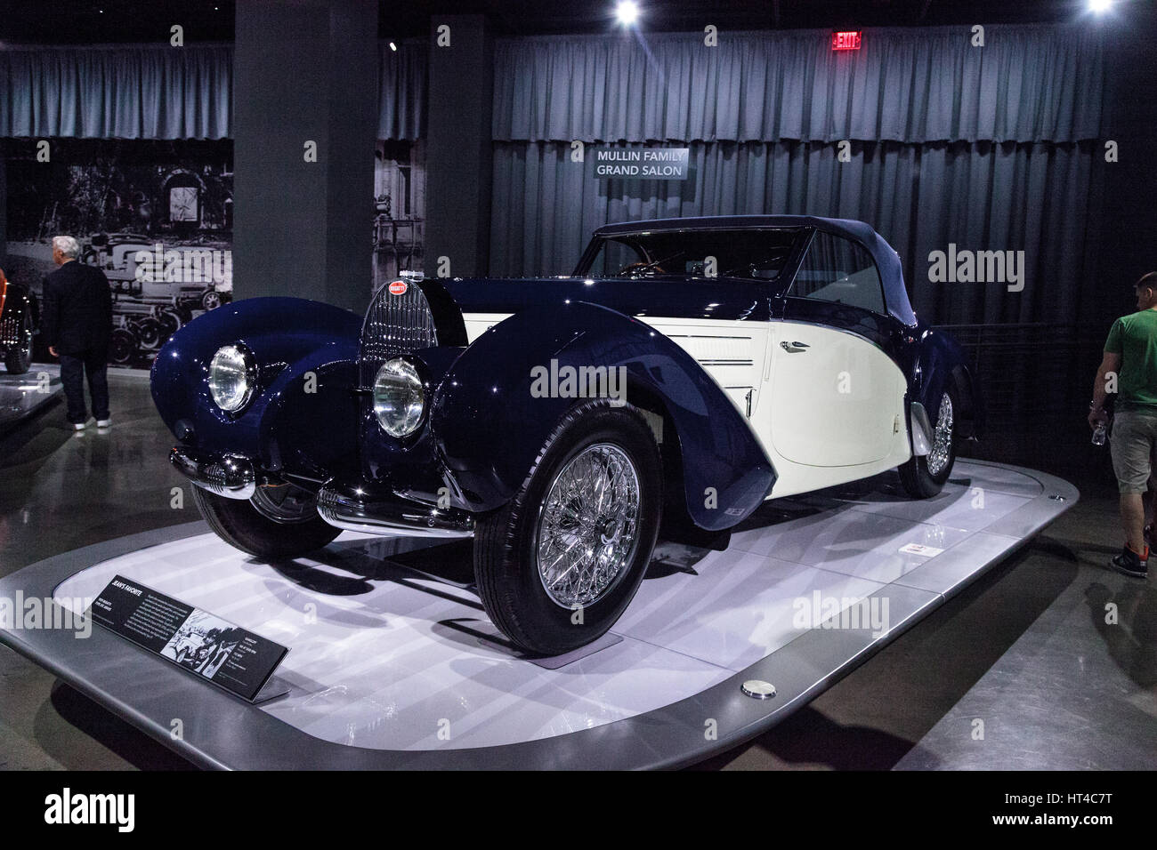 Los Angeles, CA, USA — March 4, 2017: White and dark blue 1939 Bugatti ...