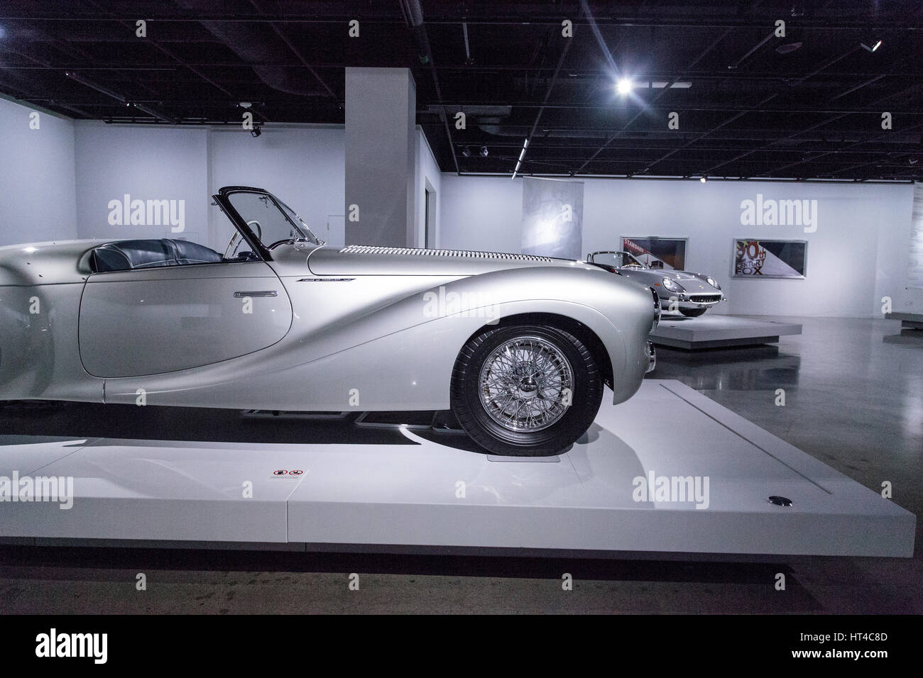 Los Angeles, CA, USA — March 4, 2017: Silver 1951 Delahaye Type 235 ...