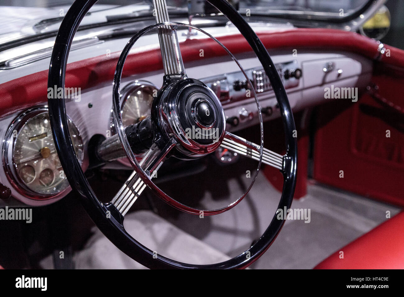 Los Angeles, CA, USA — March 4, 2017: Silver 1953 Nash-Healey ...