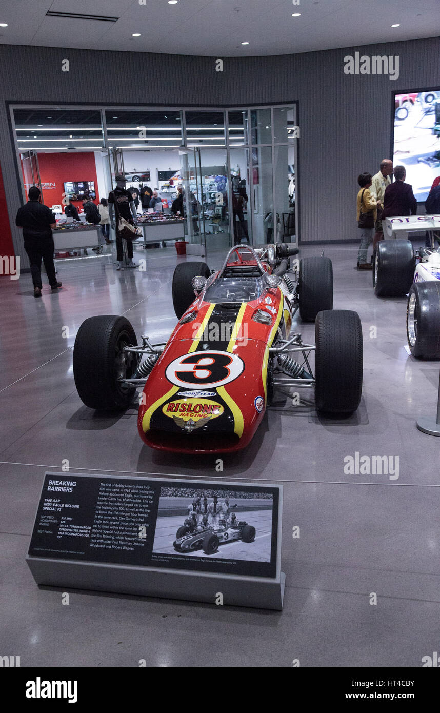 Los Angeles, CA, USA — March 4, 2017: Red, black and yellow 1968 AAR ...