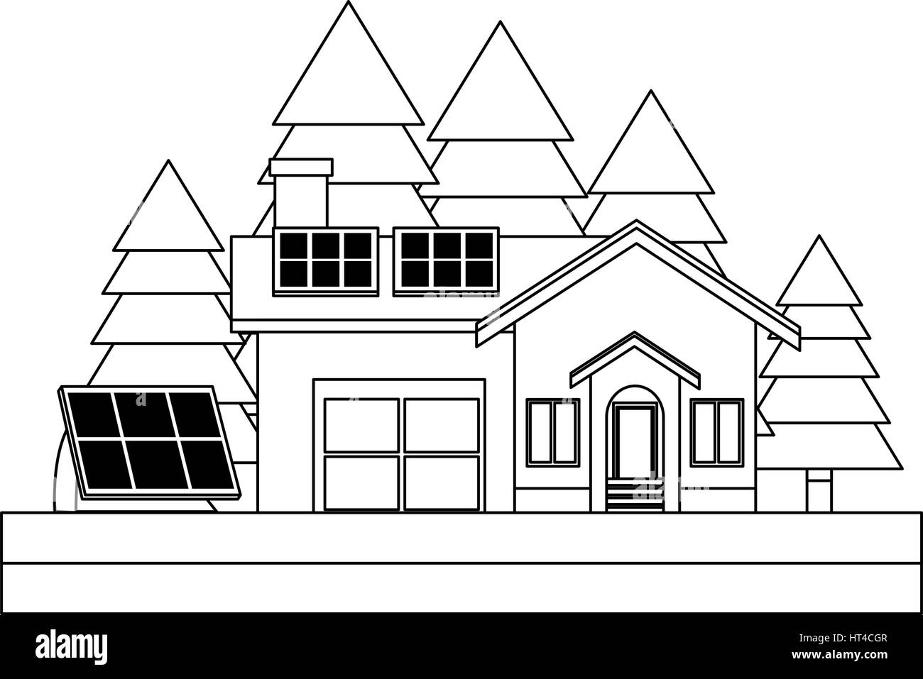 Solar energy home meter Stock Vector Images - Alamy