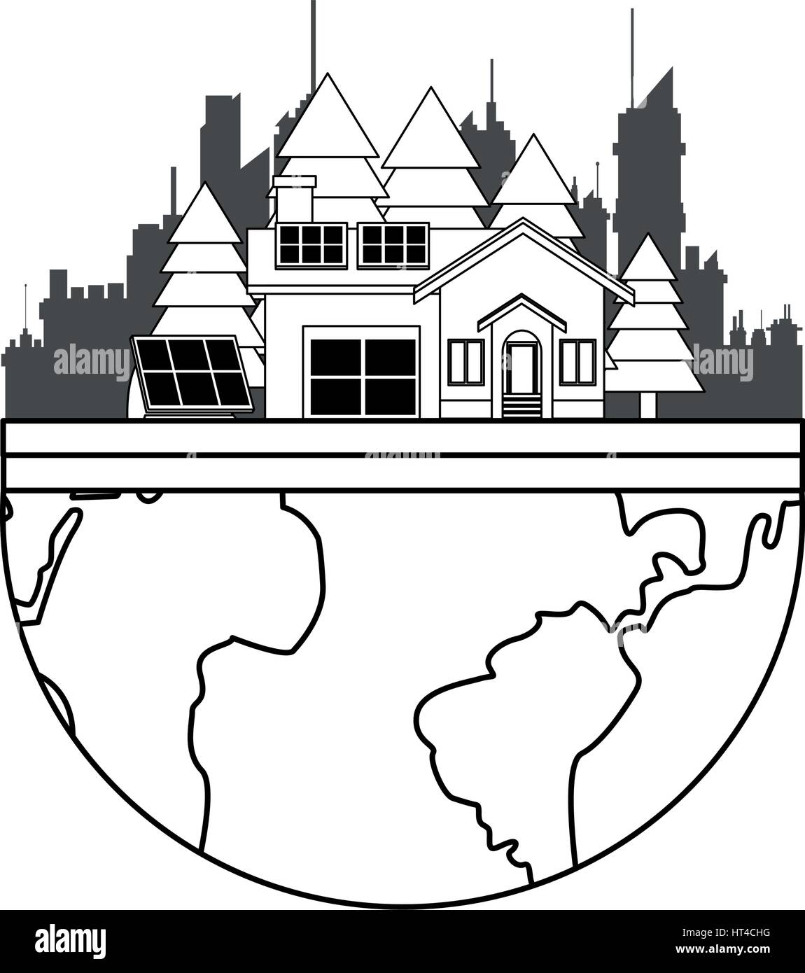 Solar energy home meter Stock Vector Images - Alamy