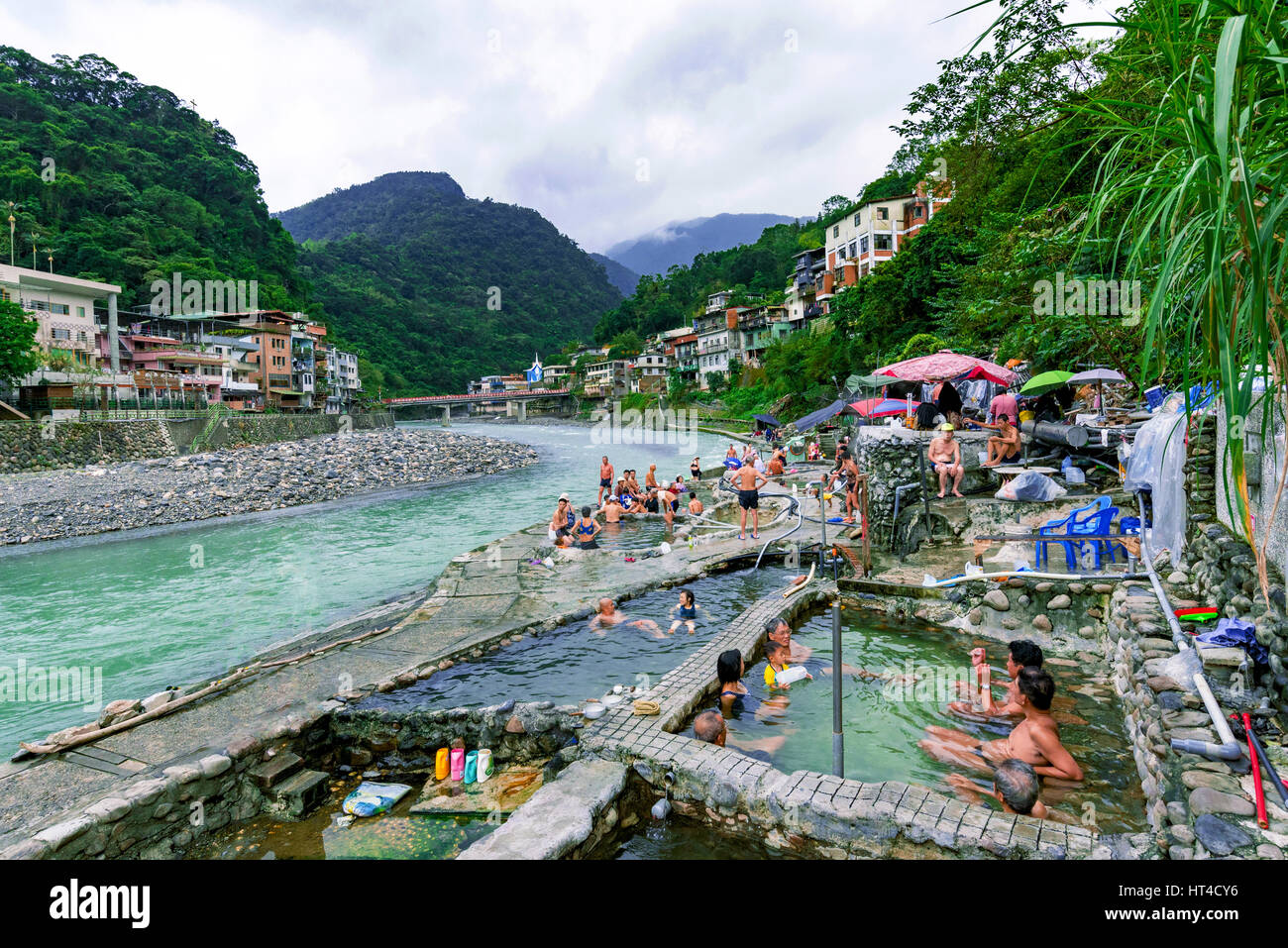 TAIPEI, TAIWAN - NOVEMBER 29: This is is a view of public hot spring ...