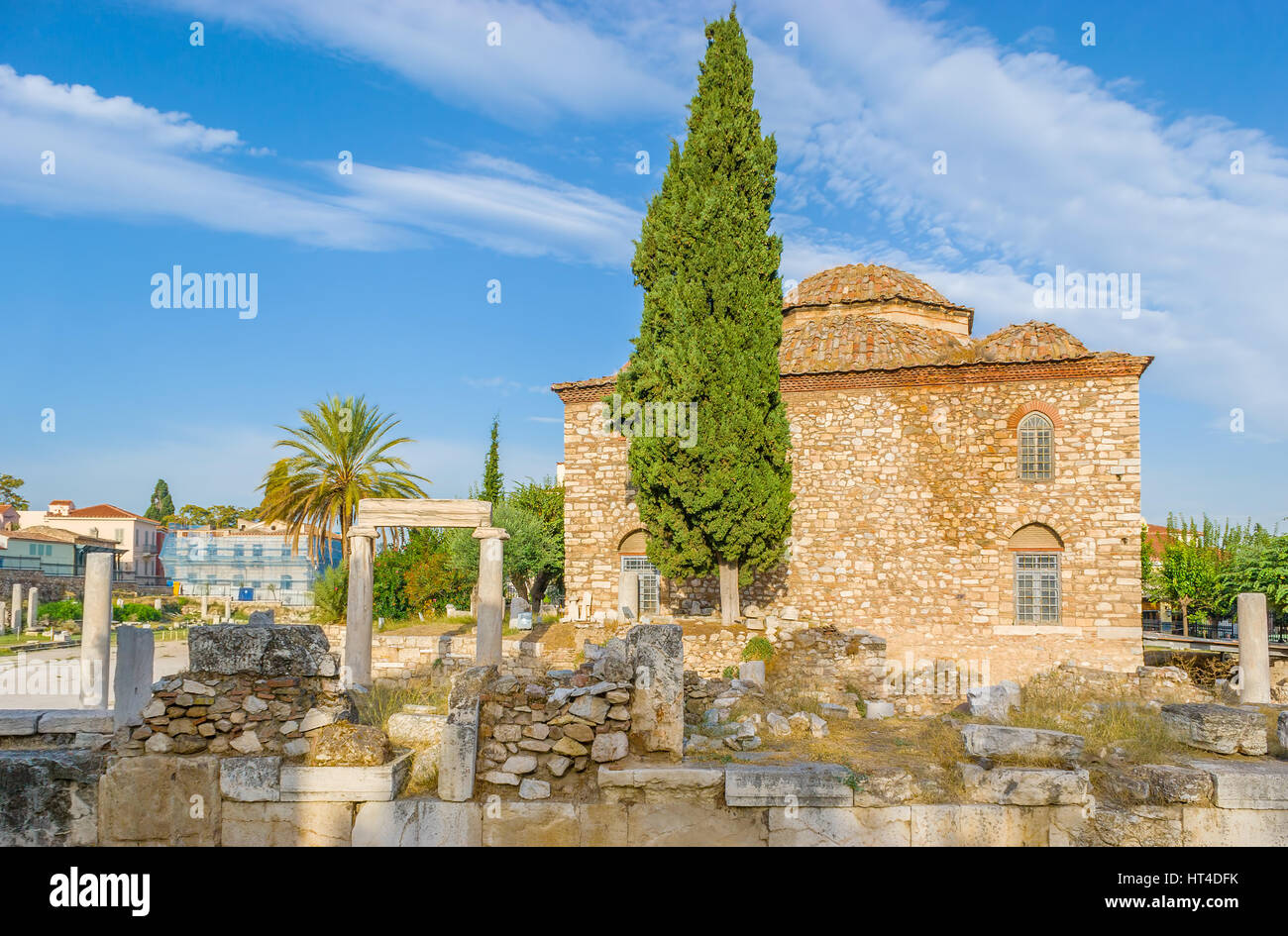 The view on the backside of famous medieval mosque, located in the city ...