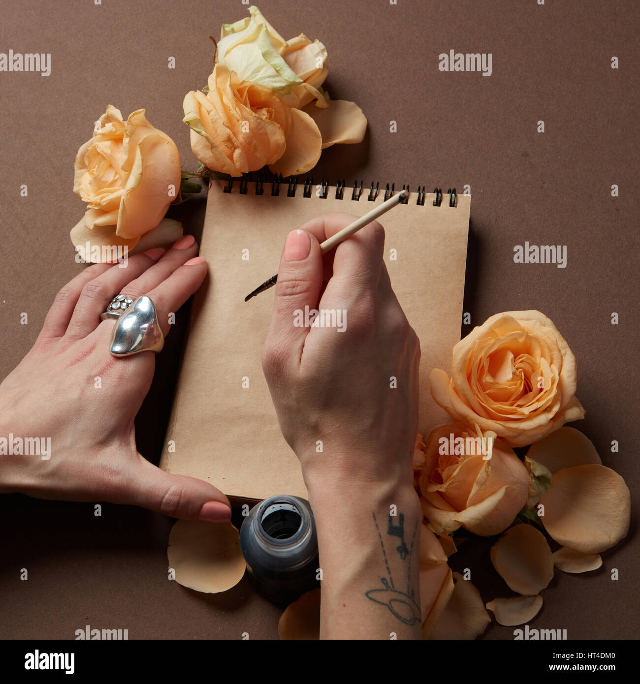 Diary or notebook for ideas and emotions Stock Photo - Alamy