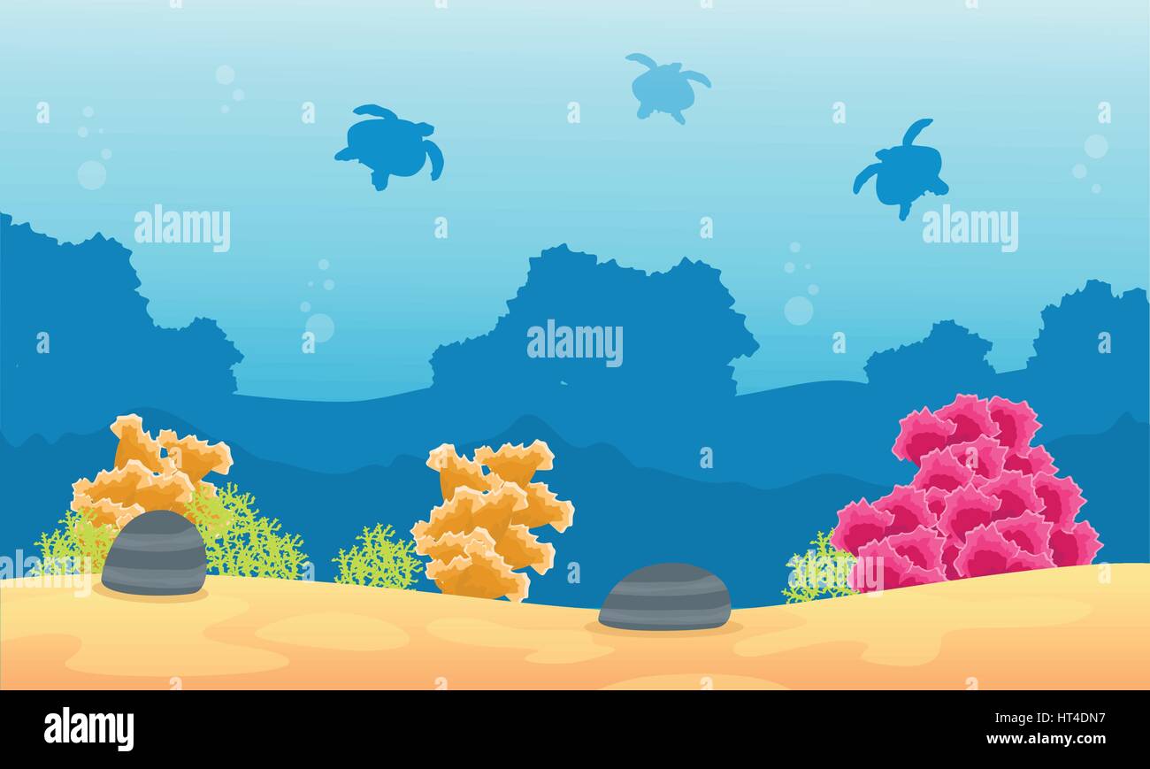 Coral reef turtle Stock Vector Images - Alamy