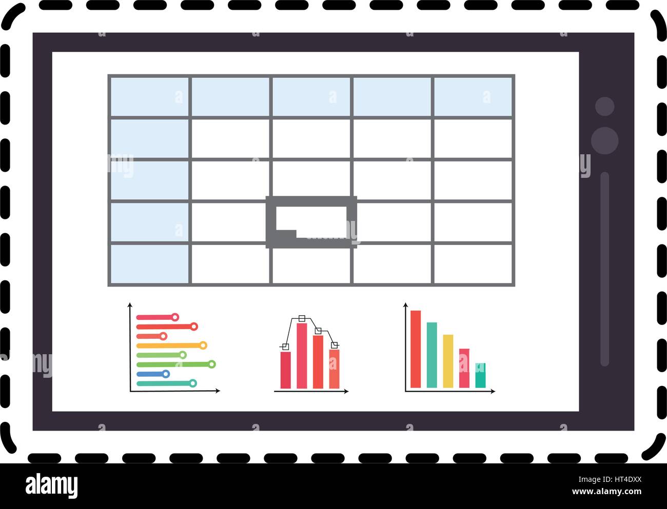 Tablet pc chart vector Stock Vector Images - Alamy