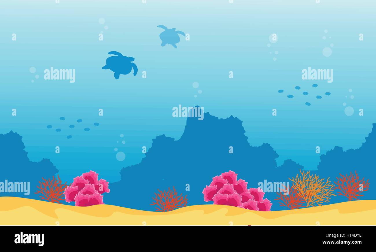 Coral reef turtle Stock Vector Images - Alamy