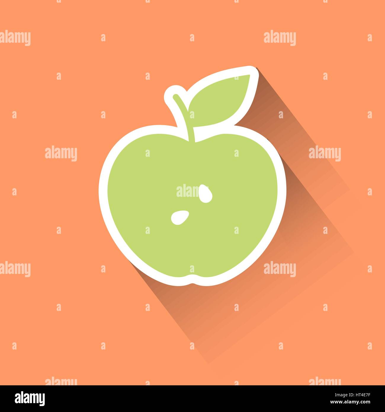 Apple flat icon Stock Vector Image & Art - Alamy