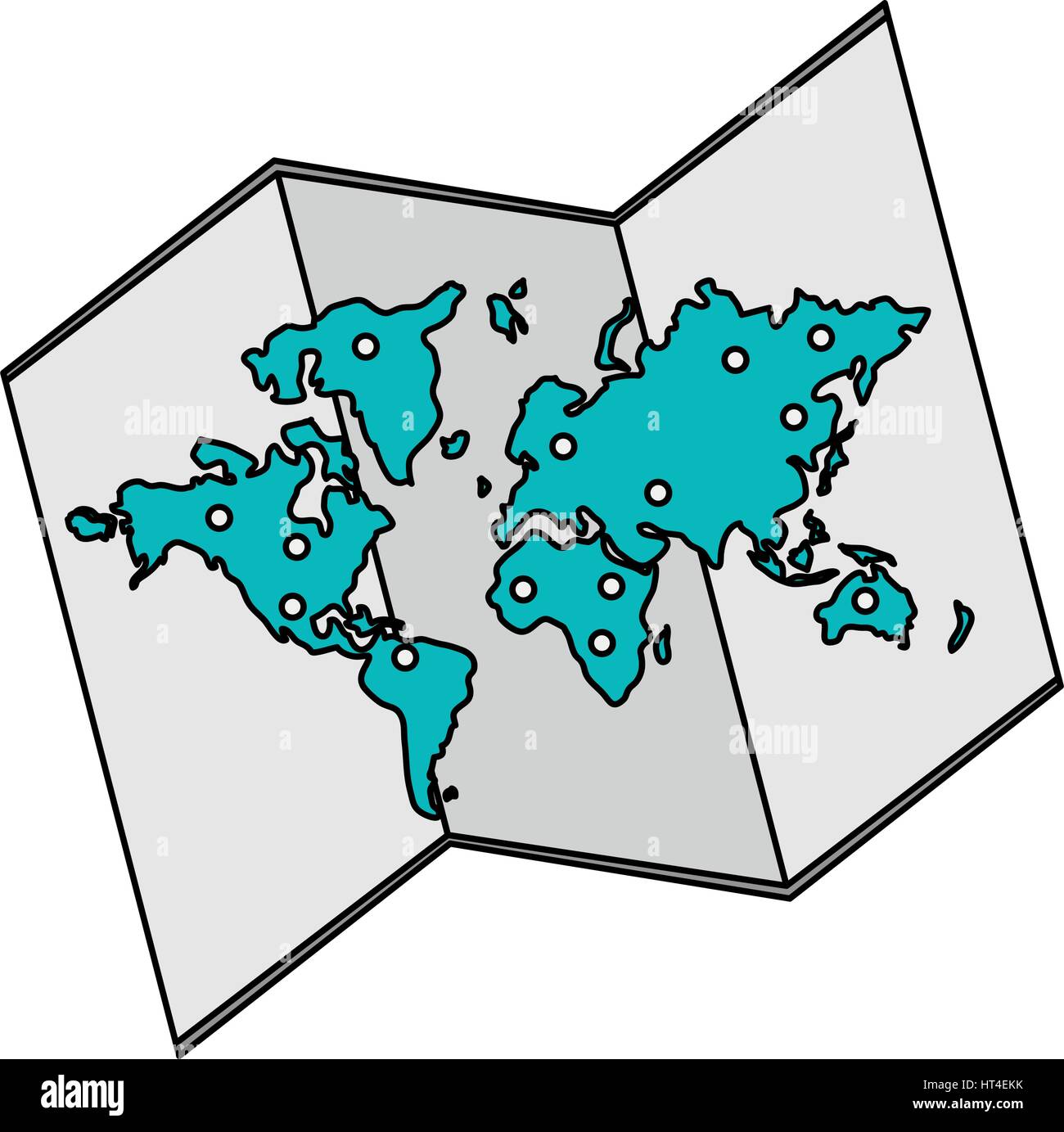 paper map icon image Stock Vector Image & Art - Alamy