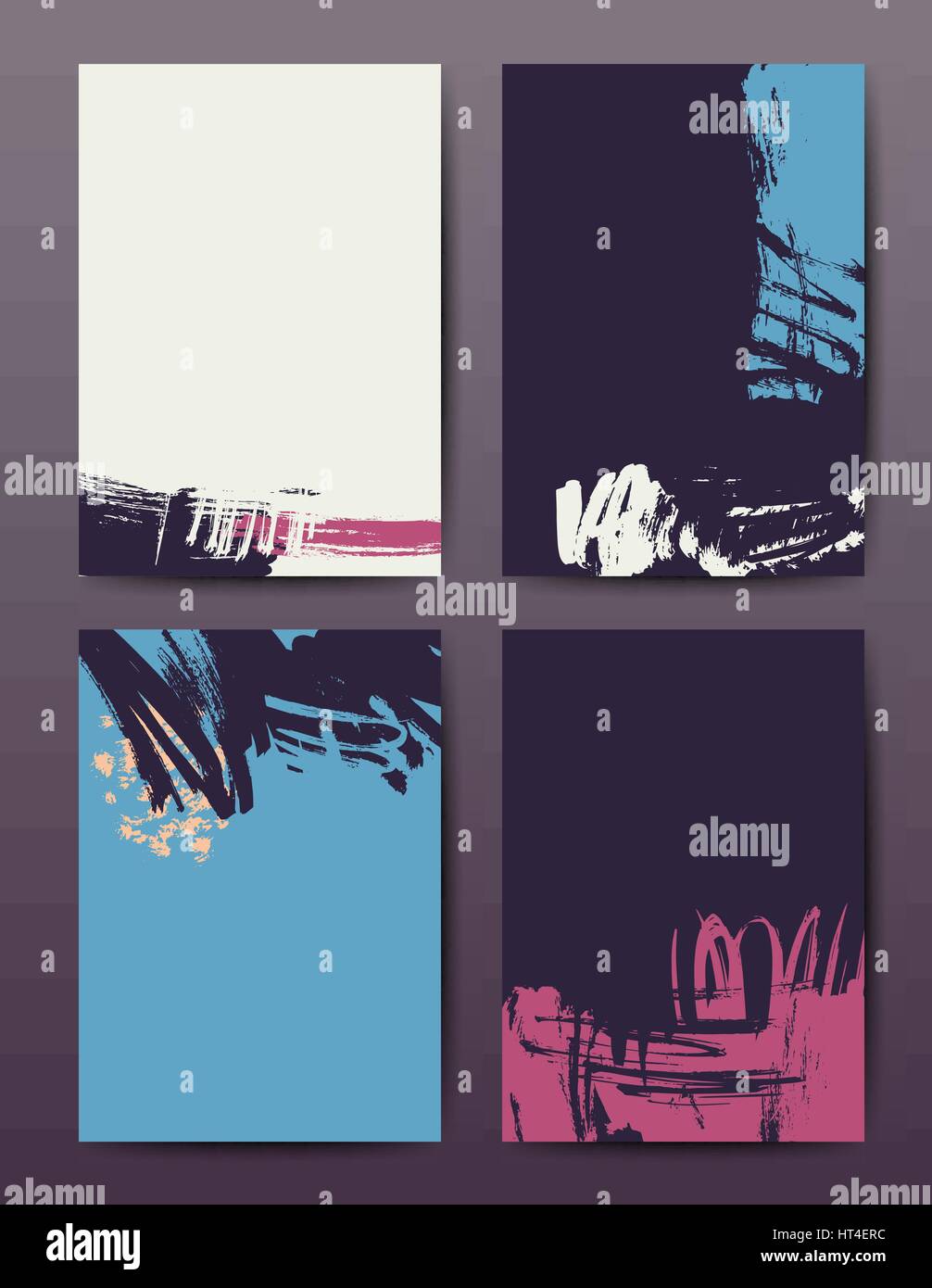 Modern brush vector postcard template Stock Vector Image & Art - Alamy