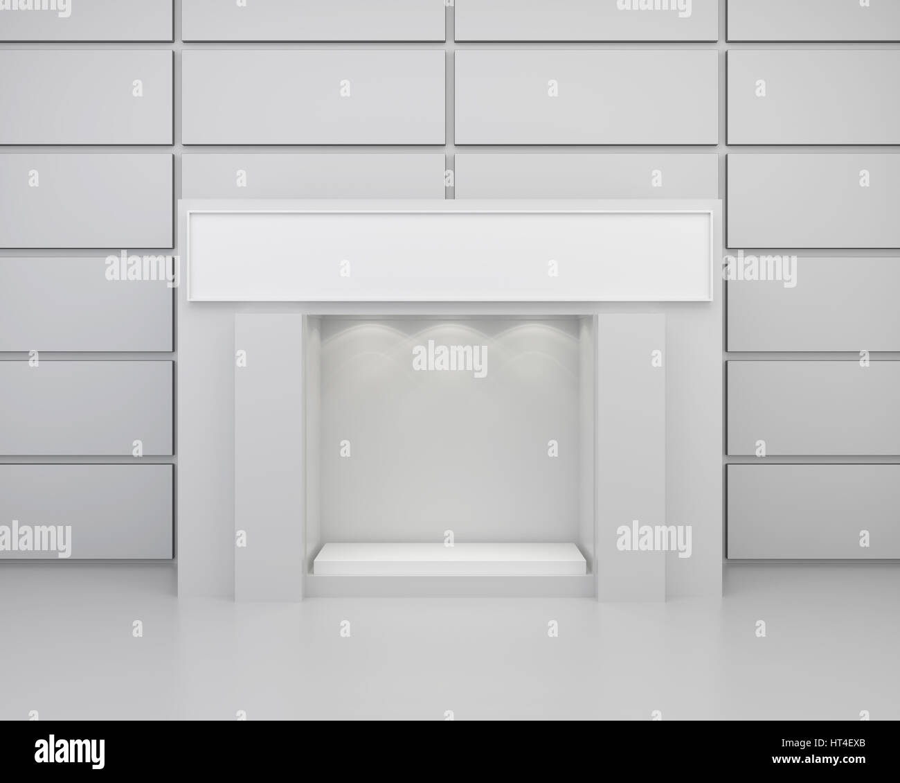 Front view of shop exterior. Mock up, 3D Rendering Stock Photo - Alamy