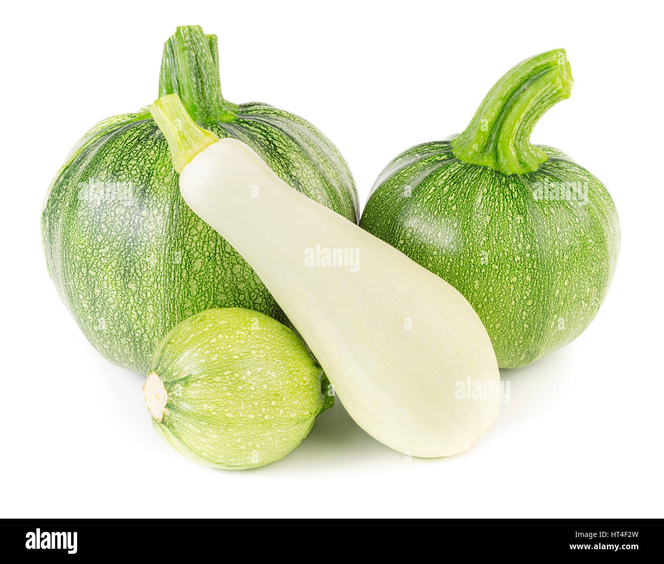 Homegrown courgettes isolated on white background. Fresh zucchini Stock ...