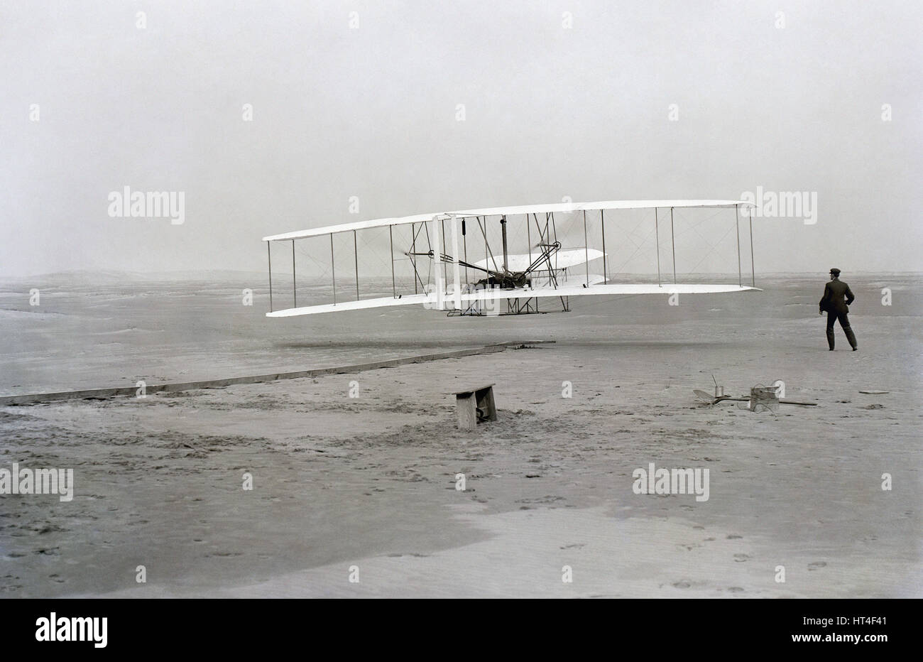 First successful flight of the Wright Flyer, by the Wright brothers ...