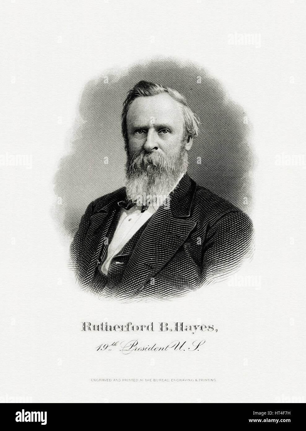 Portrait of HAYES, Rutherford B-President Stock Photo - Alamy
