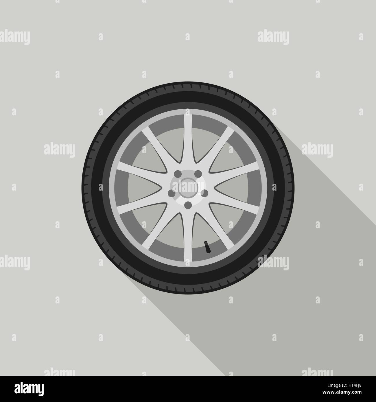 Wheel flat icon Stock Vector Image & Art - Alamy