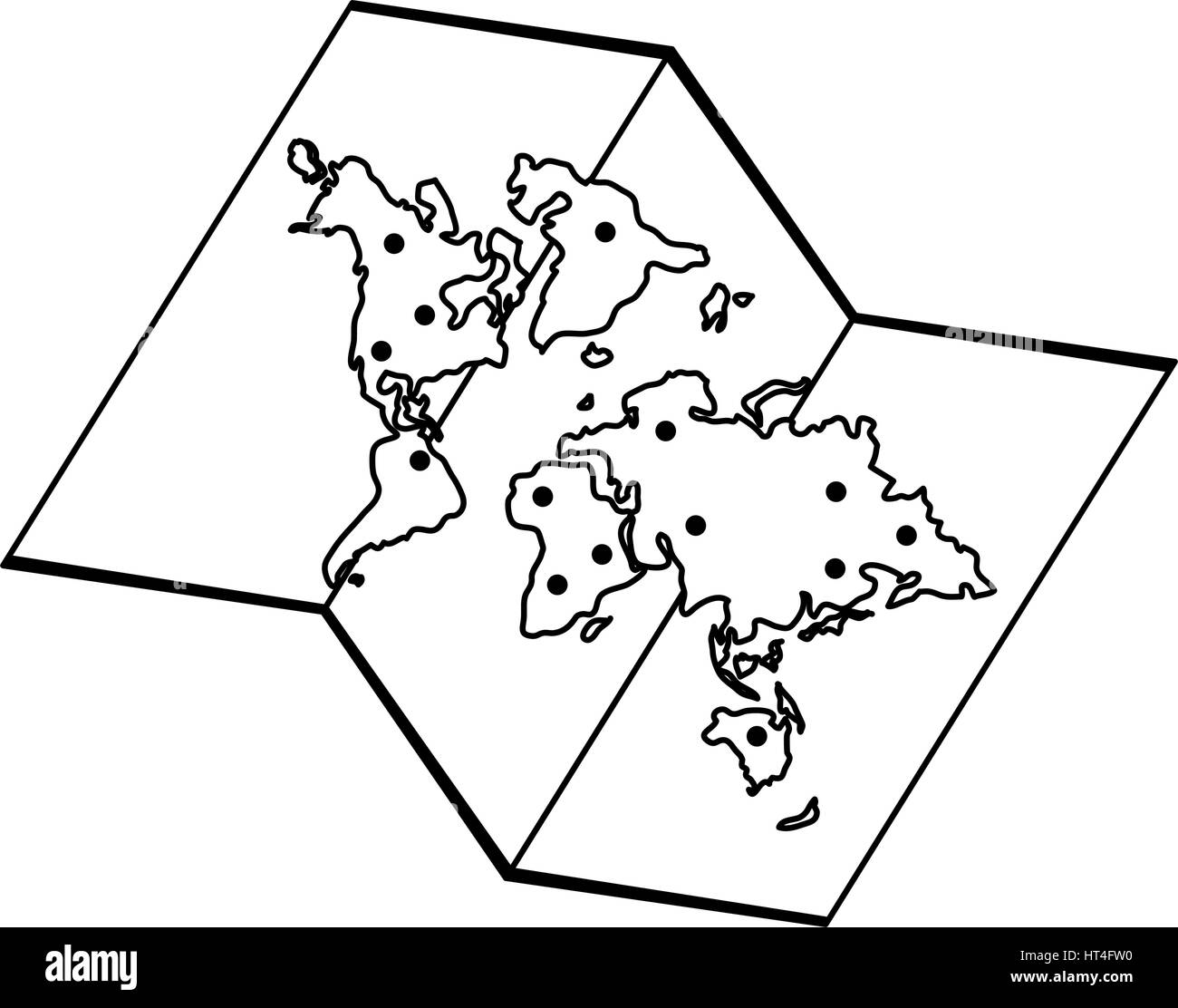paper map icon image Stock Vector Image & Art - Alamy