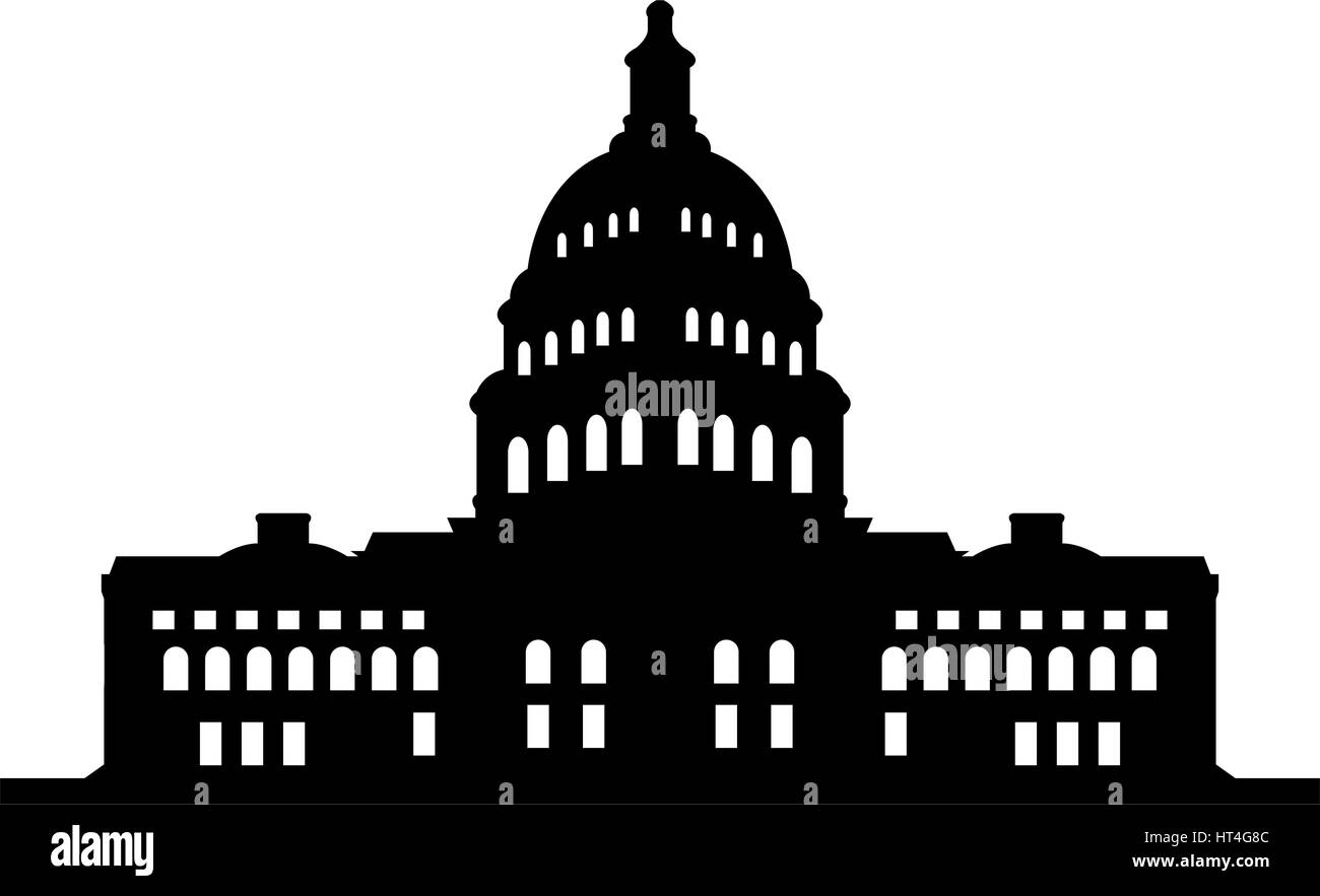 Capitol icon illustrated on a white background in vector Stock Vector ...