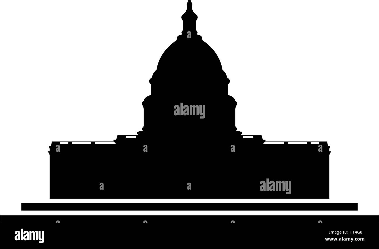 Capitol icon illustrated on a white background in vector Stock Vector ...