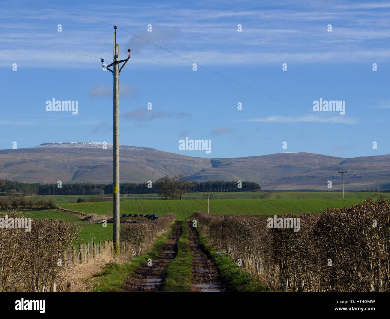 Pylon in the sky Stock Photo - Alamy