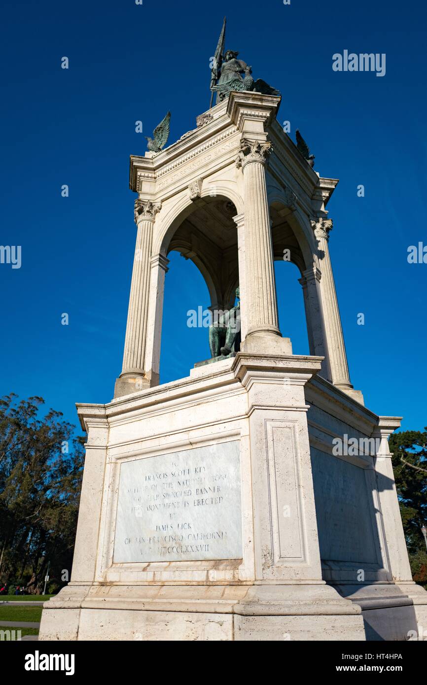 Statue commemorating Francis Scott Key and the Star Spangled Banner in ...