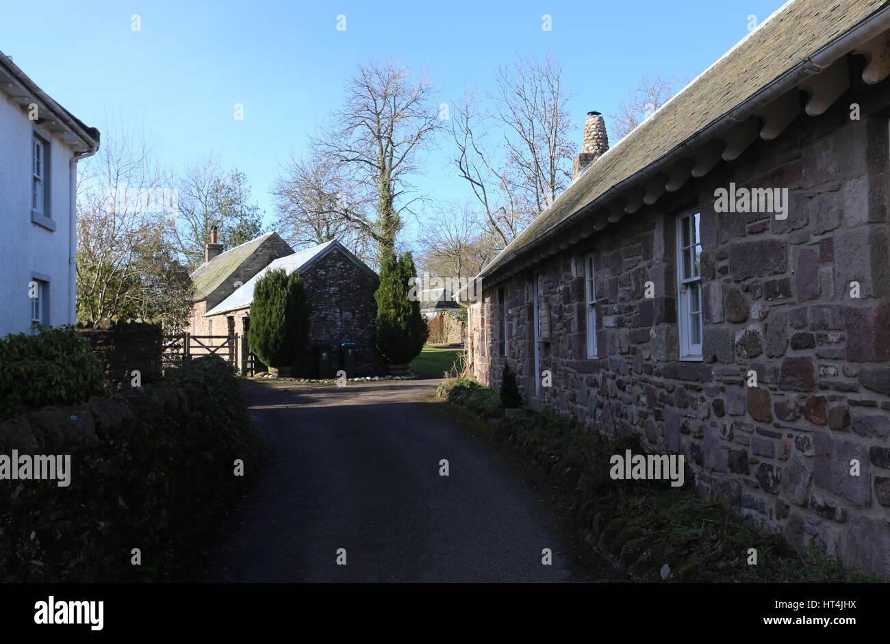 Fowlis Wester street scene Perthshire Scotland March 2017 Stock Photo ...