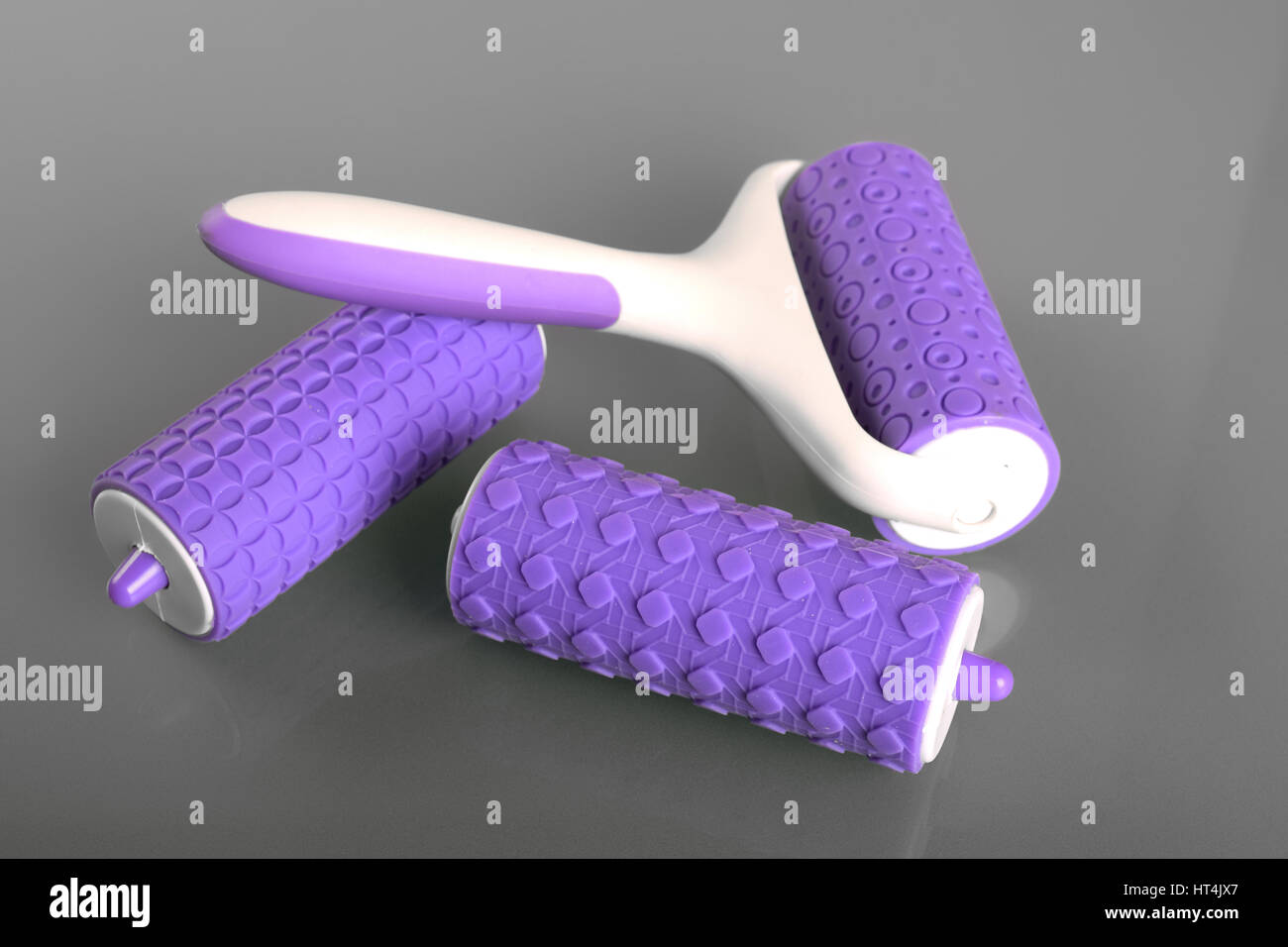 Pattern embosser on gray background Stock Photo - Alamy