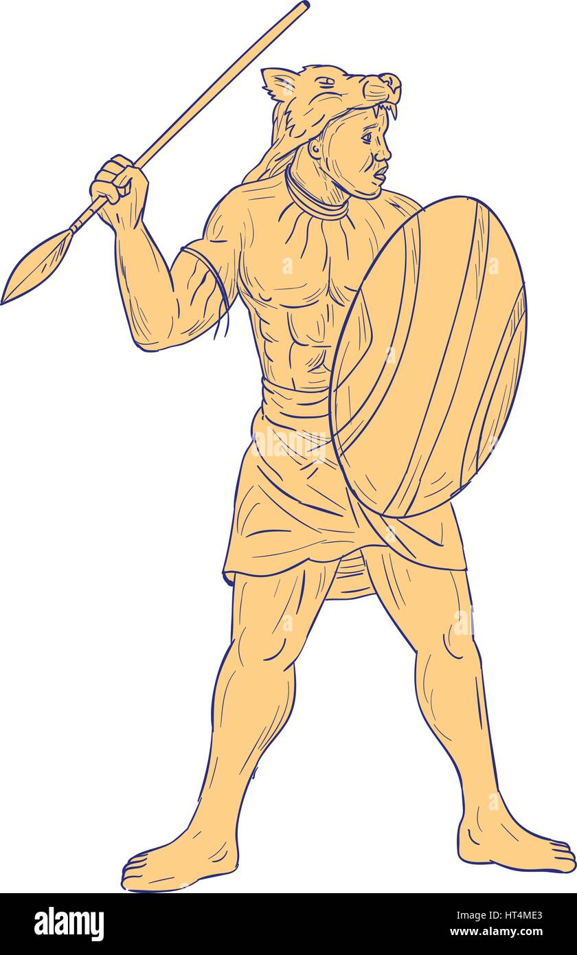 African Warrior Drawings