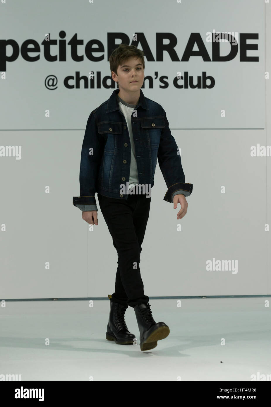 New York, NY USA - March 5, 2017: Young model walks the runway for AG ...