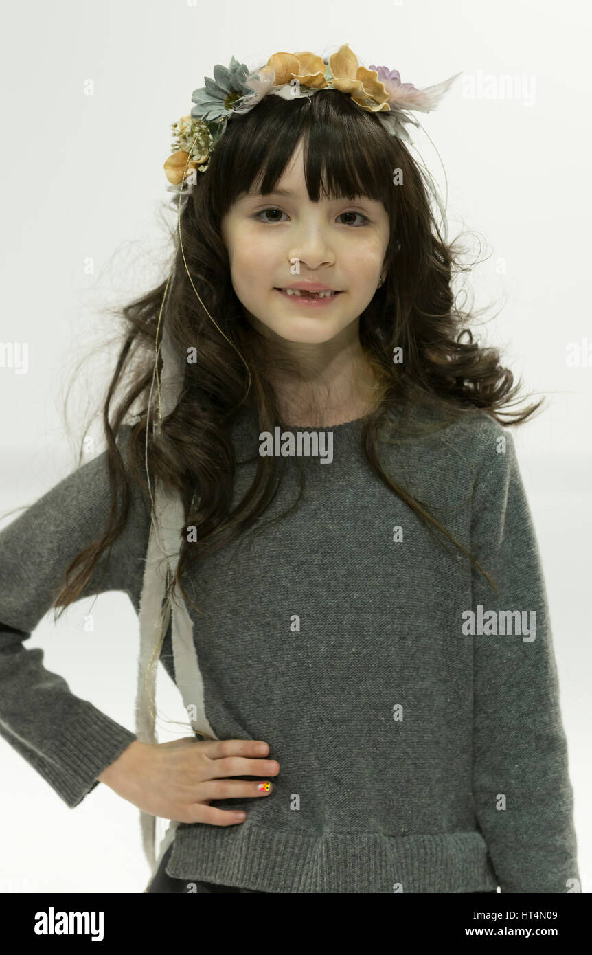 New York, NY USA - March 5, 2017: Young model walks the runway for #SEN ...