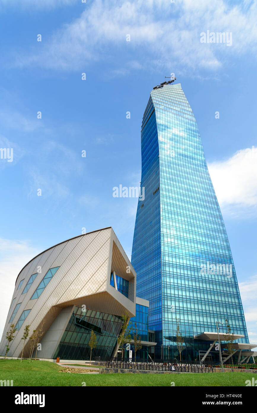 Baku, Azerbaijan - September 11, 2016: Socar Tower is the tallest ...