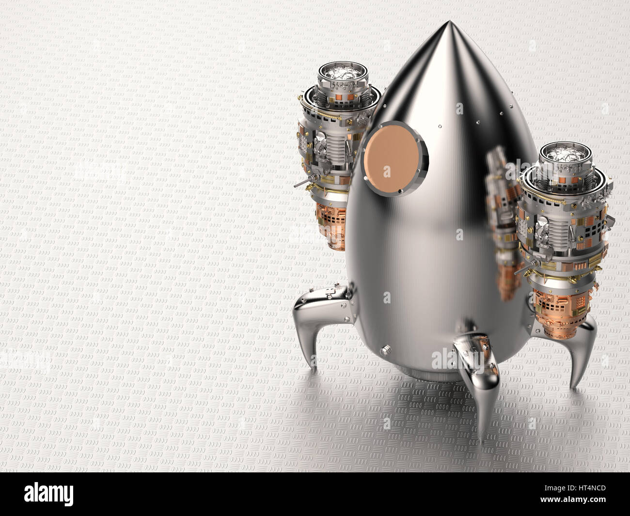 3d rendering shiny metal space shuttle Stock Photo - Alamy
