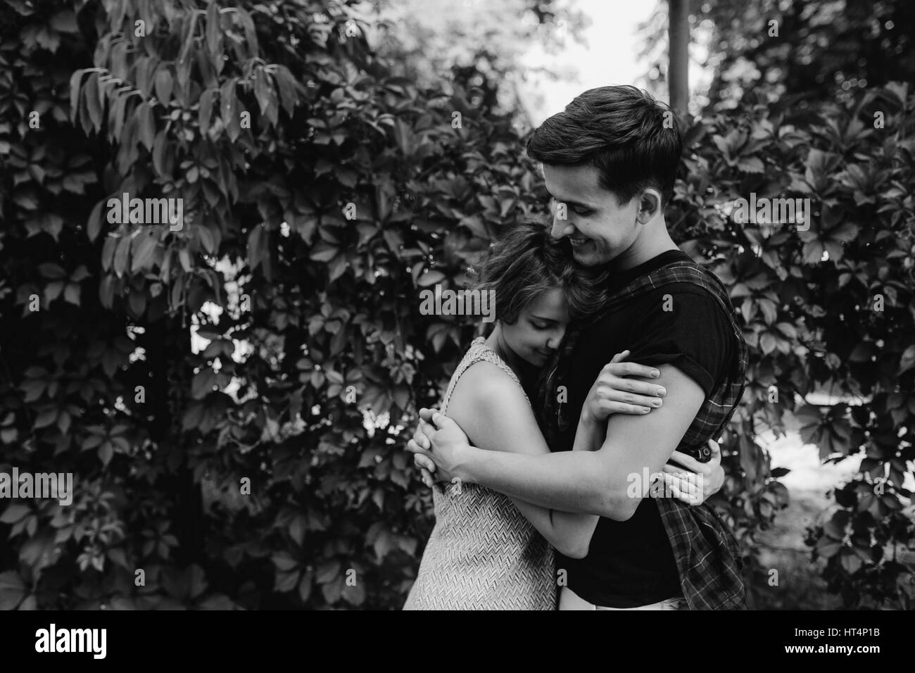 Attractive girl handsome man Black and White Stock Photos & Images - Alamy