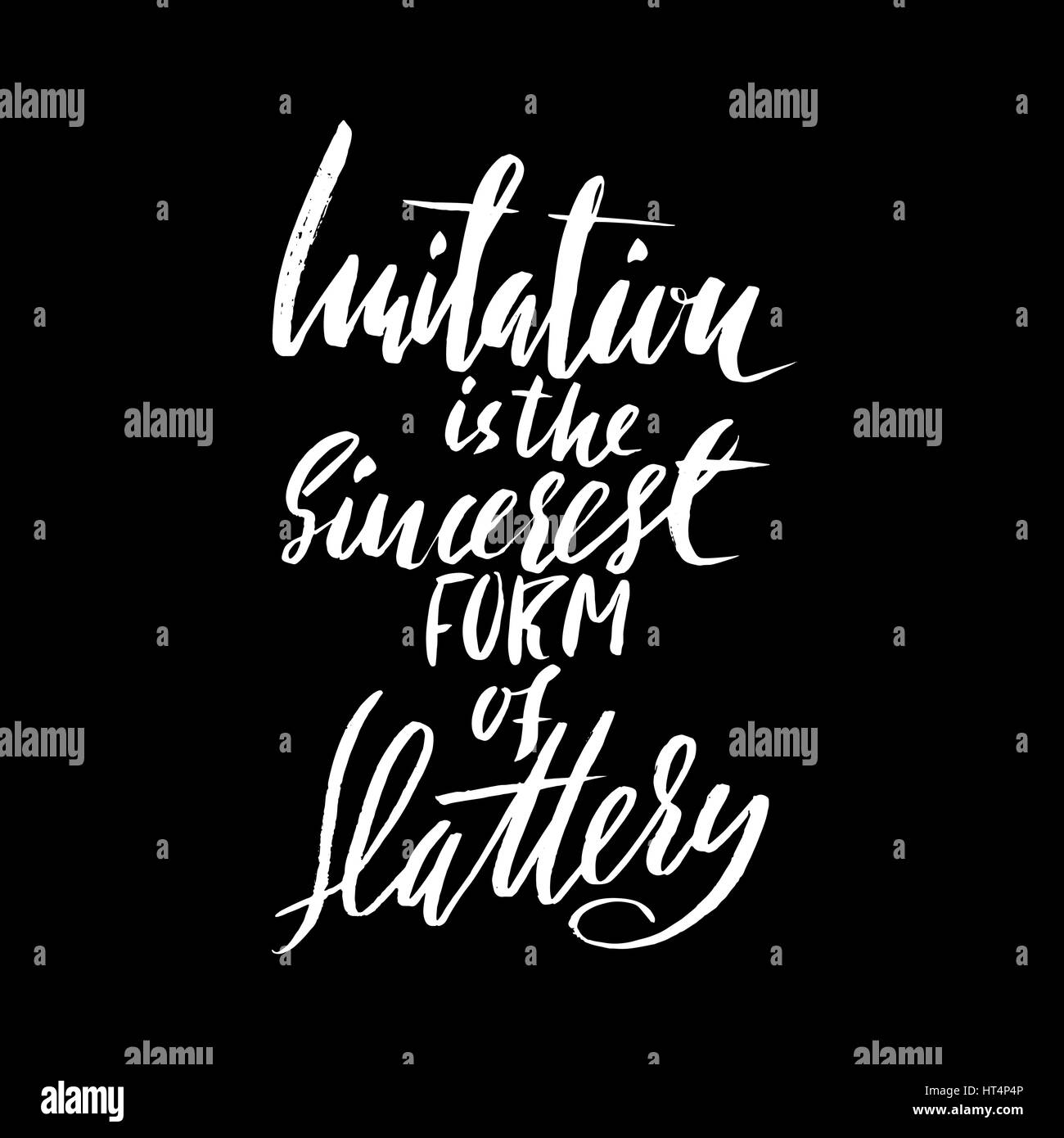 Imitation is the sincerest form of flattery. Hand drawn lettering ...