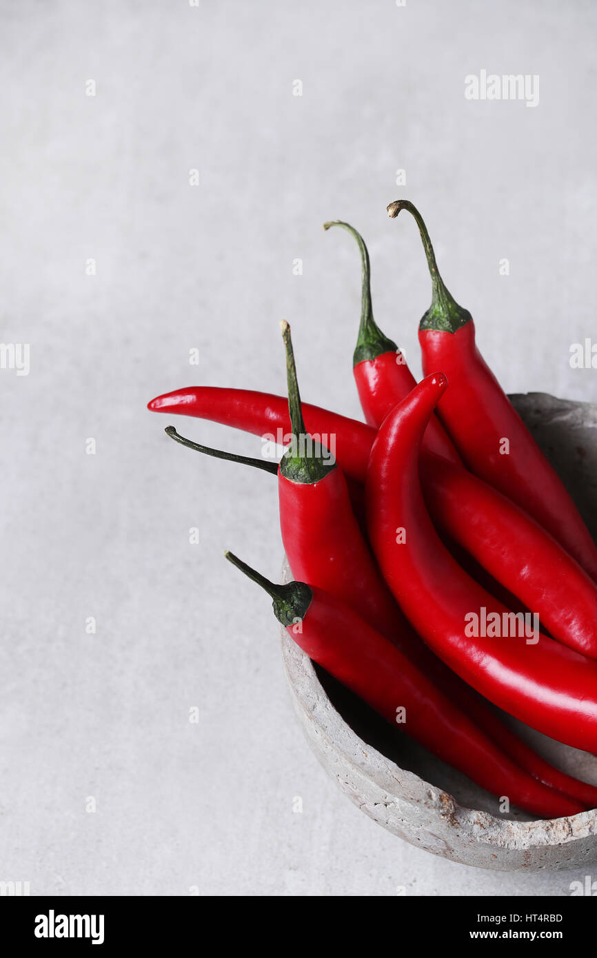 Seasoning. Red chili pepper on the table Stock Photo - Alamy