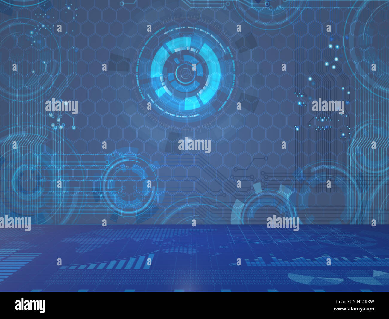 Abstract futuristic background in IT concept - 3d rendering Stock Photo ...