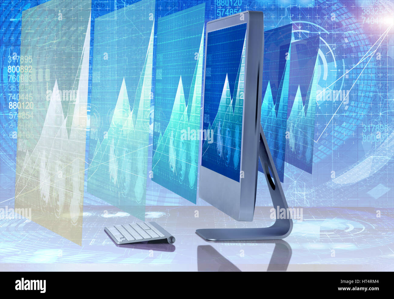 Computer screen in business concept Stock Photo - Alamy
